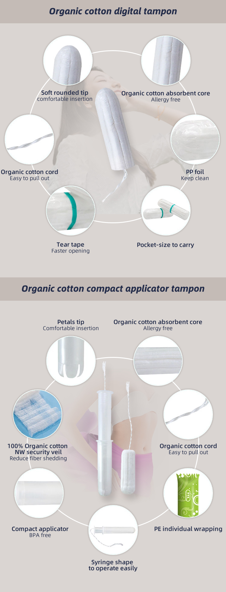 Buy Wholesale China Eco Friendly Wholesale Women 100% Cotton Hygiene ...