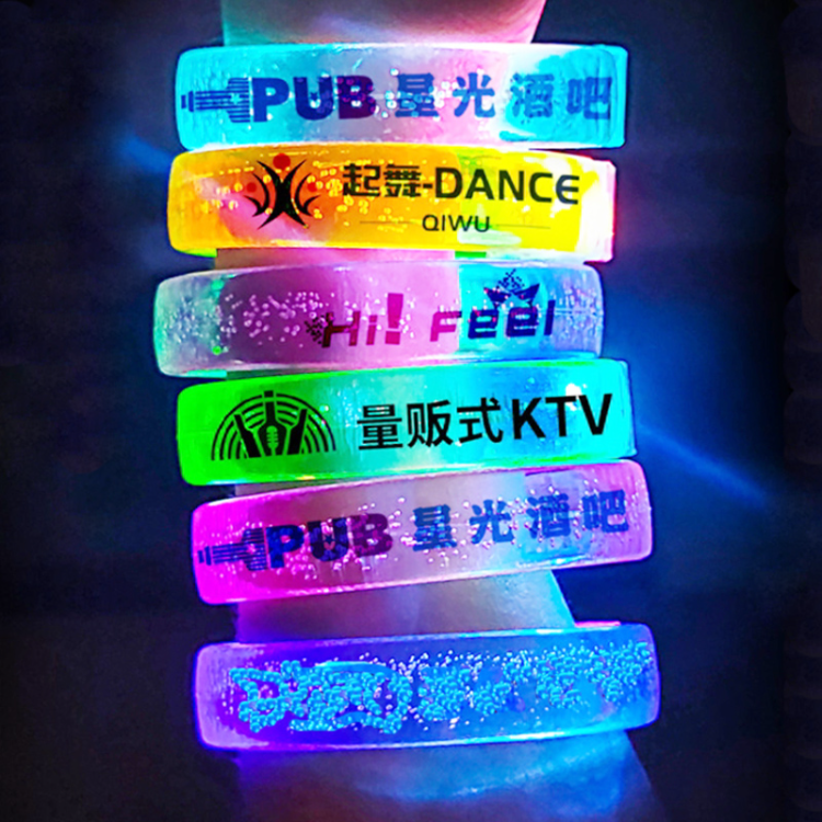 Buy Wholesale China Logo Advertising Bracelet Customized Logo Led ...