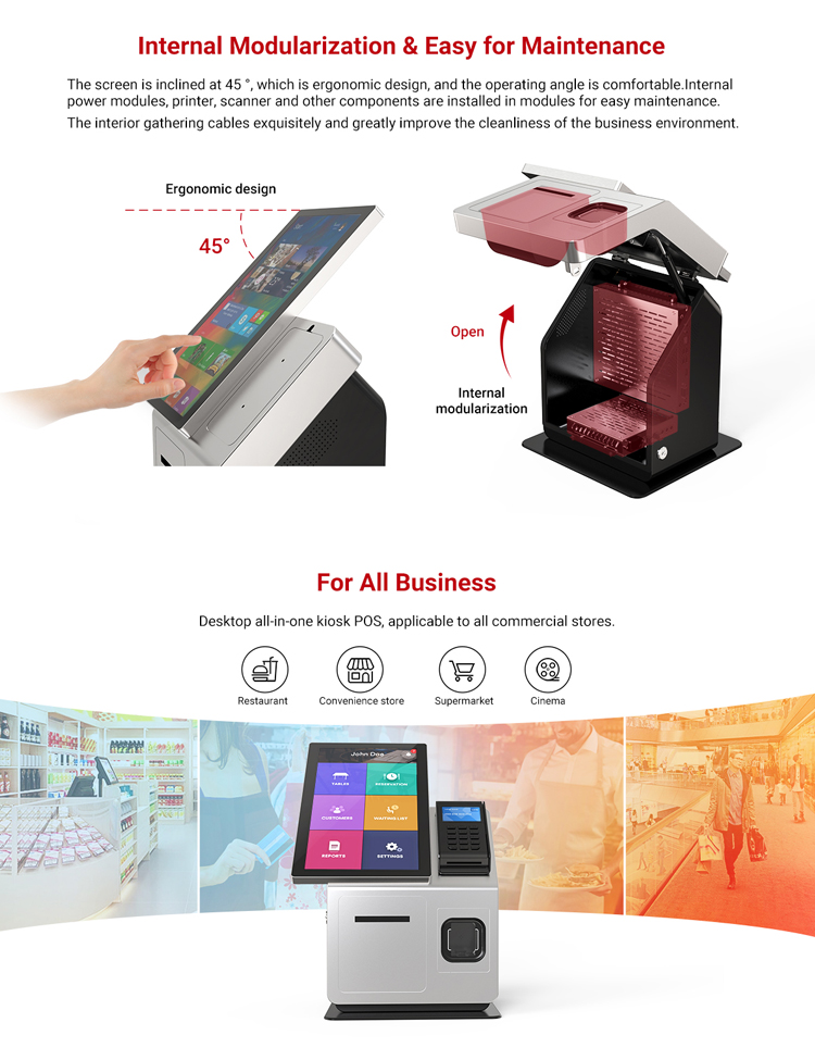 Buy Wholesale China Desktop 15.6 Inch Pos Terminals Self Checkout Kiosk ...