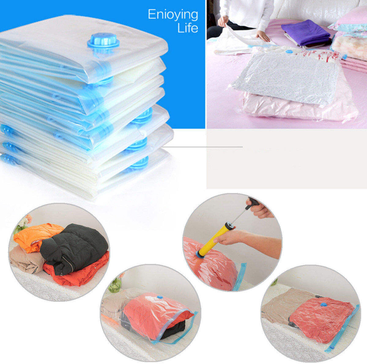 Hot Selling Space Saver Seal Compression Plastic Bag Vacuum Storage ...