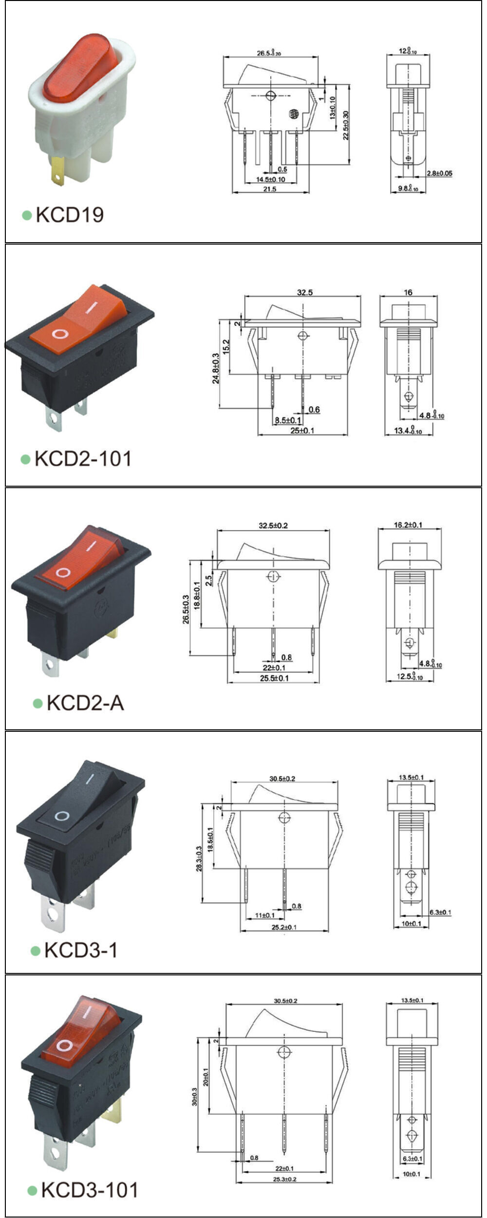 Buy Wholesale China Waterproof On-off-on Rocker Switch Round Head/round ...