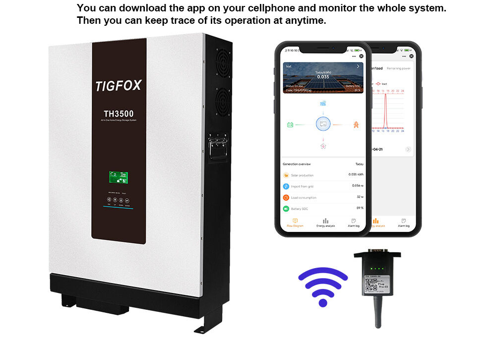 Tigfox Smart Wifi 5kw 3.5kw 3kw Power Wall Energy Storage System All In ...