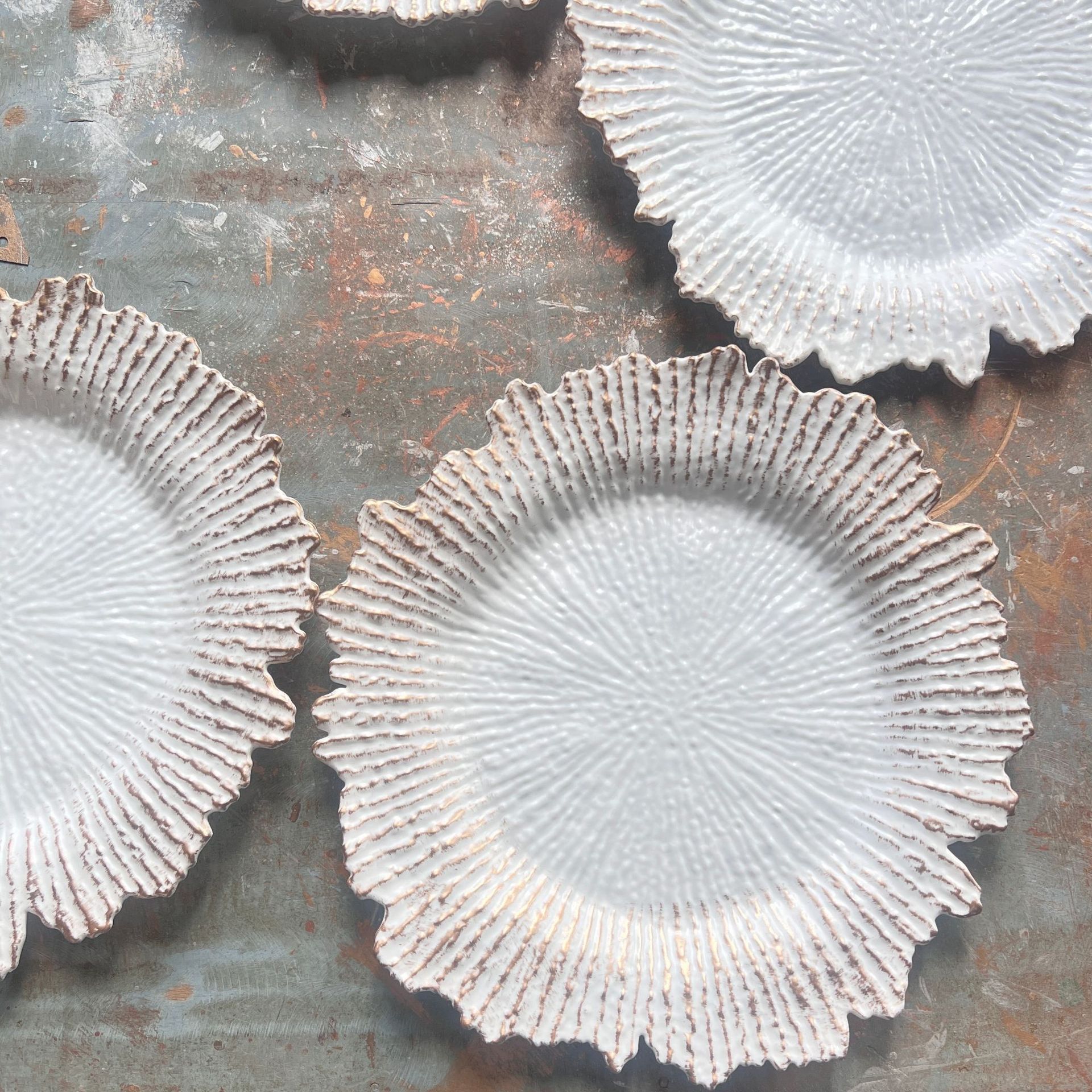 13inch Charger Plates With Flora Reef Design Plastic Round Dinner ...