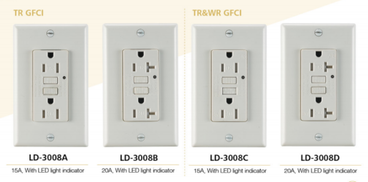 20a 250v Gfci Outlet Ground Fault Circuit Interrupter Duplex Receptacle ...