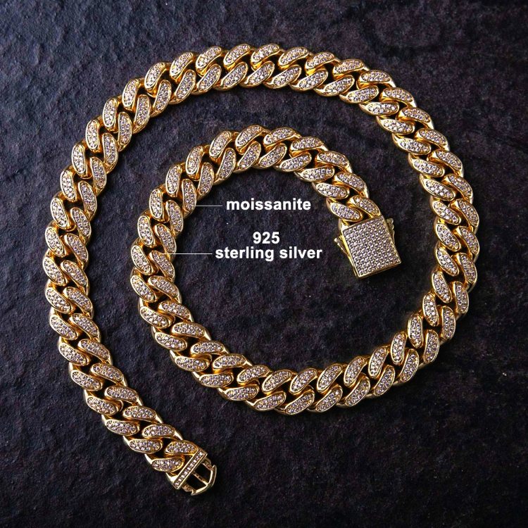 Buy Wholesale China Oem 12mm Custom Cuban Link Chain Rapper Sterling ...
