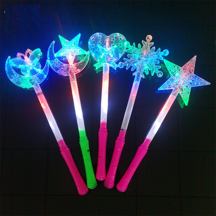 Easter Led Flashing Stick Children Girls Fairy Magic Wand Sticks Light Up Five-pointed Star ...