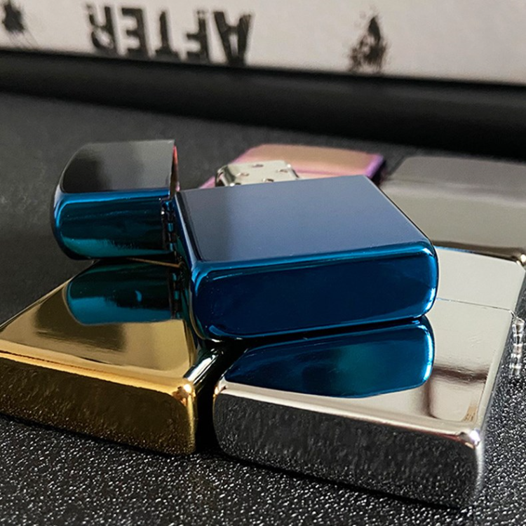 Metal Shell Cigarette Lighter Black Gold Custom Logo Advertising ...