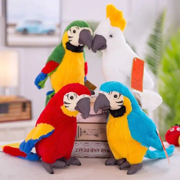 30cm Creative Simulation Plush Parrot Stuffed Doll Kids Toys For Home ...