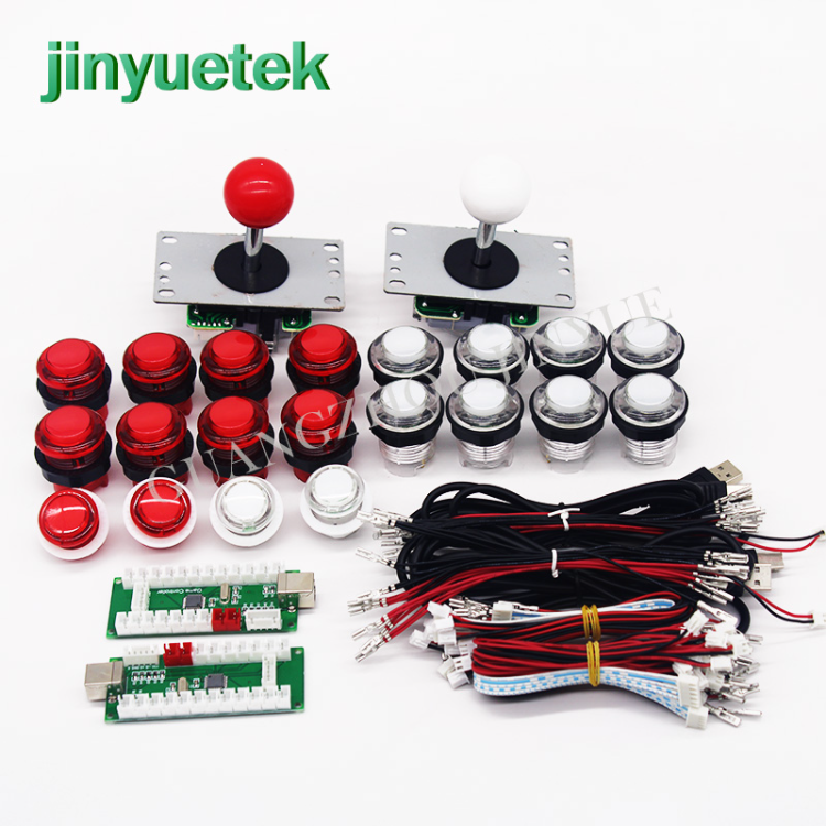 Diy Arcade Cabinet Kit Zero Delay Usb Encoder To Pc 8way Joystick Diy Kit Led Push Button For ...