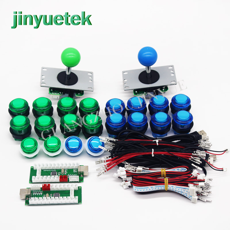 Diy Arcade Cabinet Kit Zero Delay Usb Encoder To Pc 8way Joystick Diy Kit Led Push Button For ...