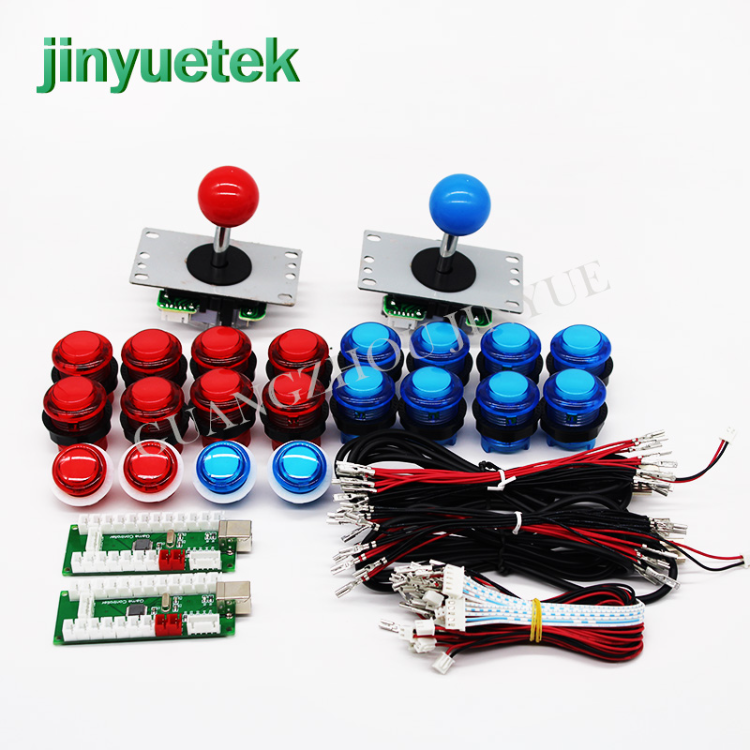 Diy Arcade Cabinet Kit Zero Delay Usb Encoder To Pc 8way Joystick Diy Kit Led Push Button For ...
