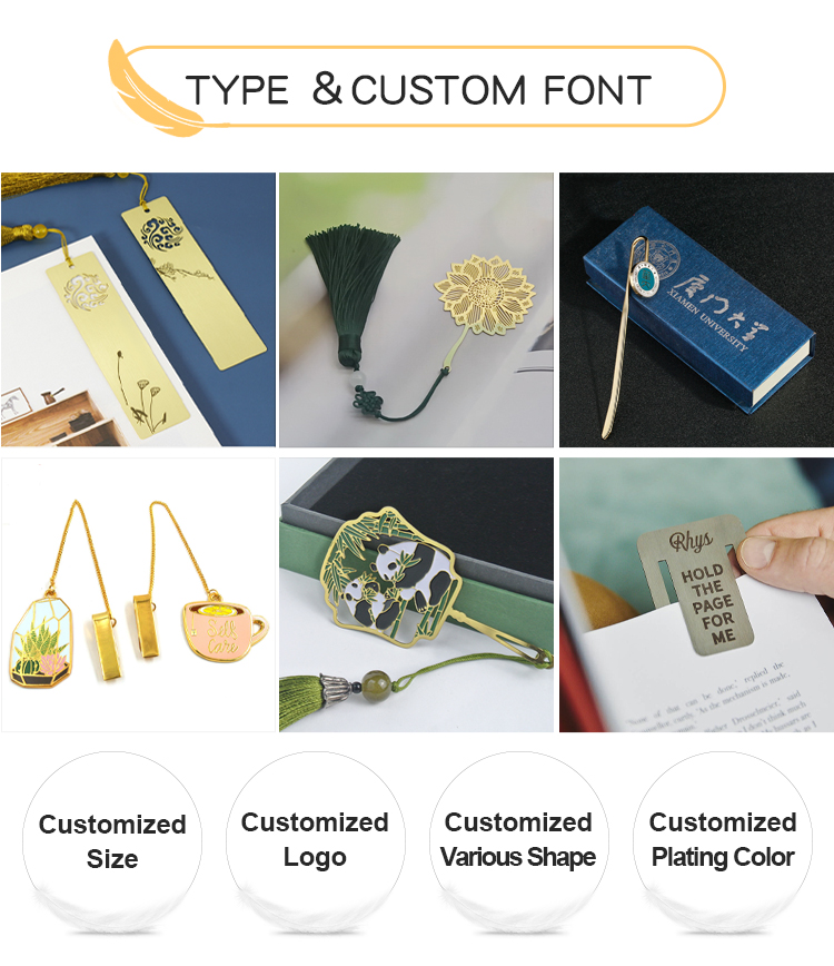 Custom Bookmarks For Metal Crafts Books Die Casting Gold Plated Blank ...