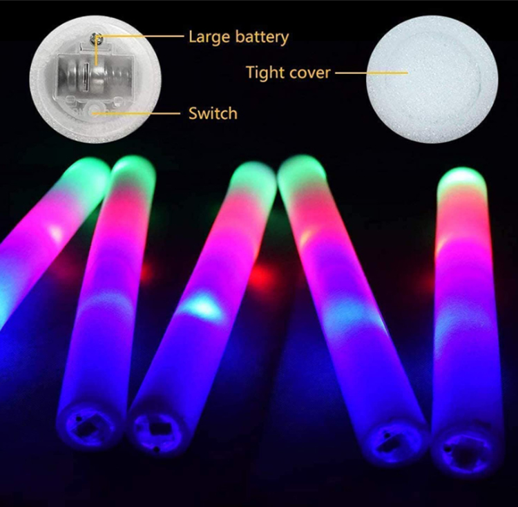 Led Foam Stick Colorful Led Flashing Foam Baton Foam Stickpopular $0.2 ...