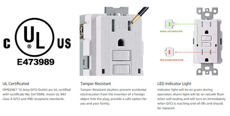 Free Samples America Standard 15amp 125v Tamper Resistant Ac Smart Gfci ...