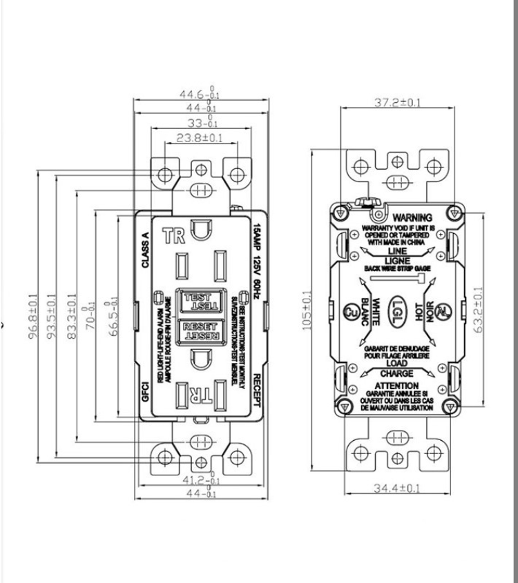 Free Samples America Standard 15amp 125v Tamper Resistant Ac Smart Gfci ...