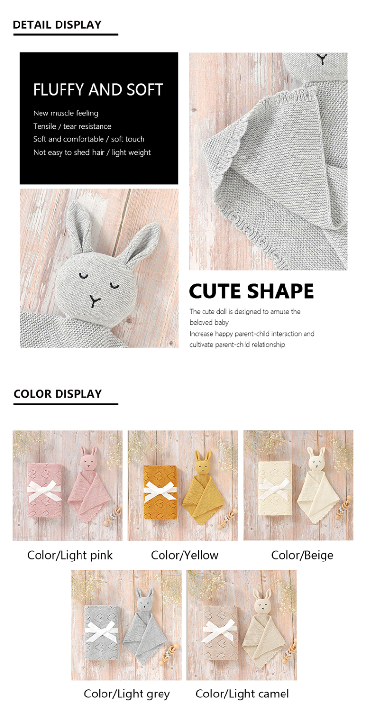 Buy Wholesale China Custom Baby Blanket With Lovey Set Baby Animal ...