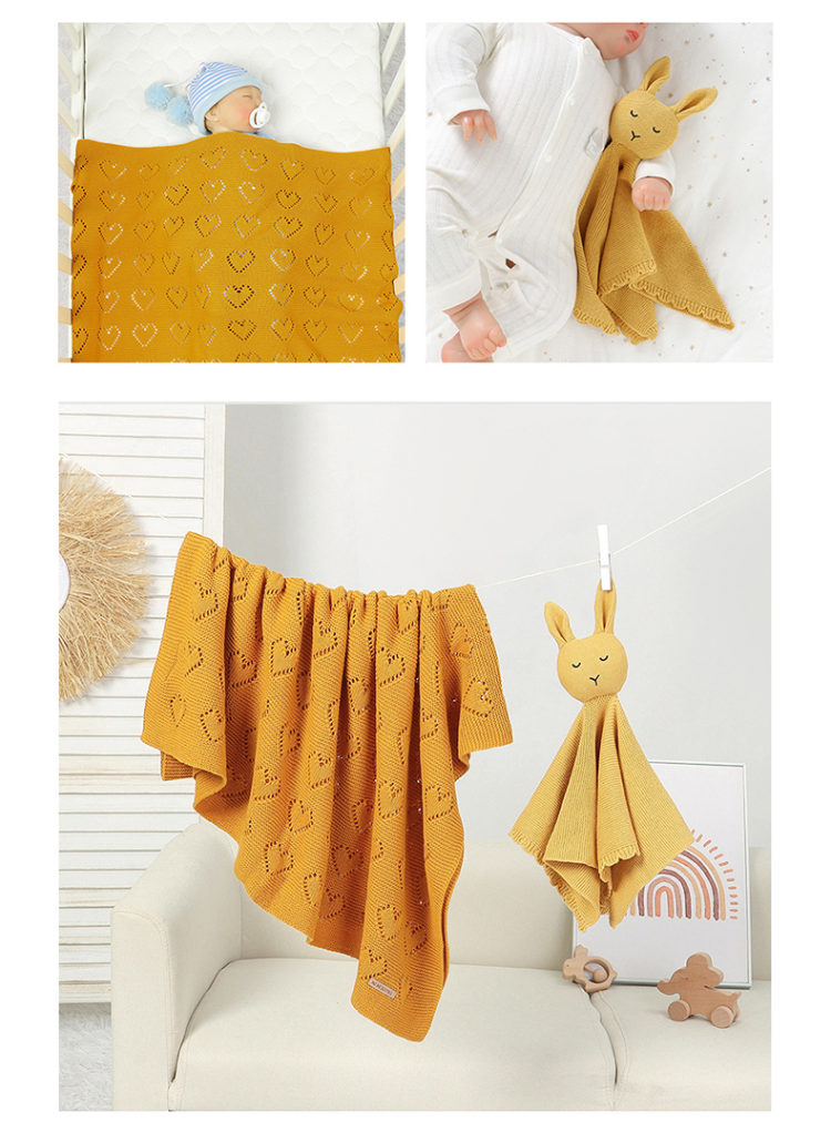 Buy Wholesale China Custom Baby Blanket With Lovey Set Baby Animal ...