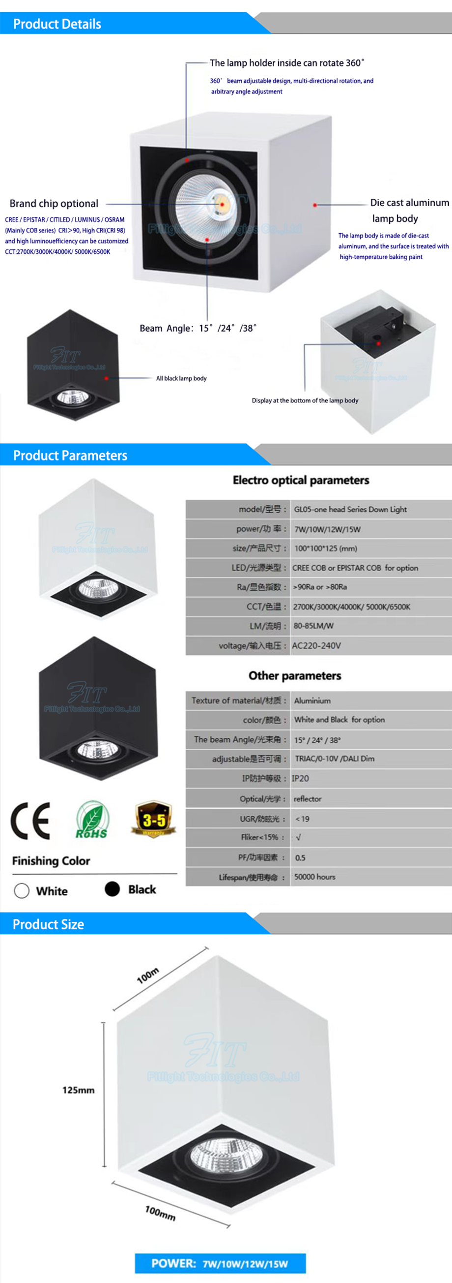 Buy Wholesale China Commercial Surface Mounted Downlight 10w Cob Led ...