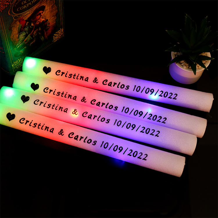 12/15/30/60pcs Led Glow Sticks Bulk Colorful Rgb Glow Foam Stick Cheer ...