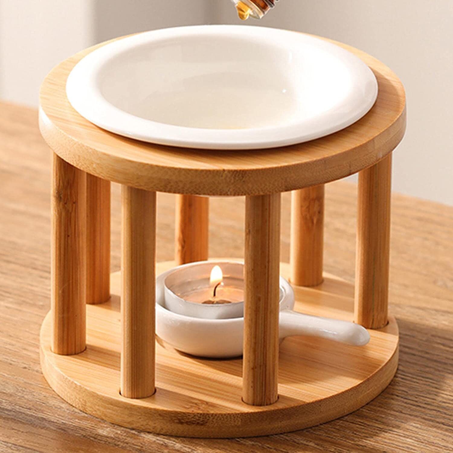 Buy Wholesale China Bamboo Aroma Diffuser Furnace Oil Burner Roman ...