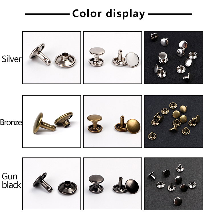 Buy Wholesale China 12mm Double Cap Studs Rivets Docking Buttons Metal ...