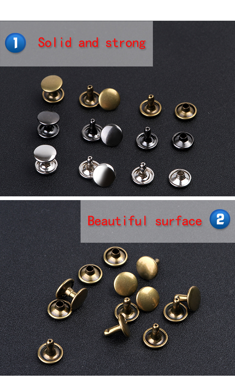 Buy Wholesale China 12mm Double Cap Studs Rivets Docking Buttons Metal ...
