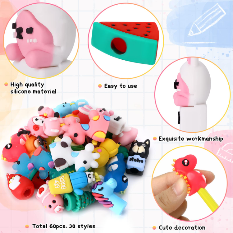 Buy Wholesale China Custom Cute Silicone Rubber Pencil Toppers Decorate ...