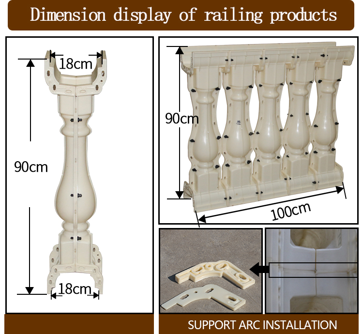 Buy Wholesale China Wholesale Concrete Fence Post Mould Plastic Baluster Mold Cement Casting ...