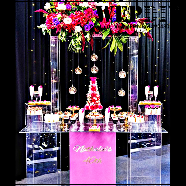 2020 New Birthday Paty Wedding Transparent Acrylic Banquet Table ...