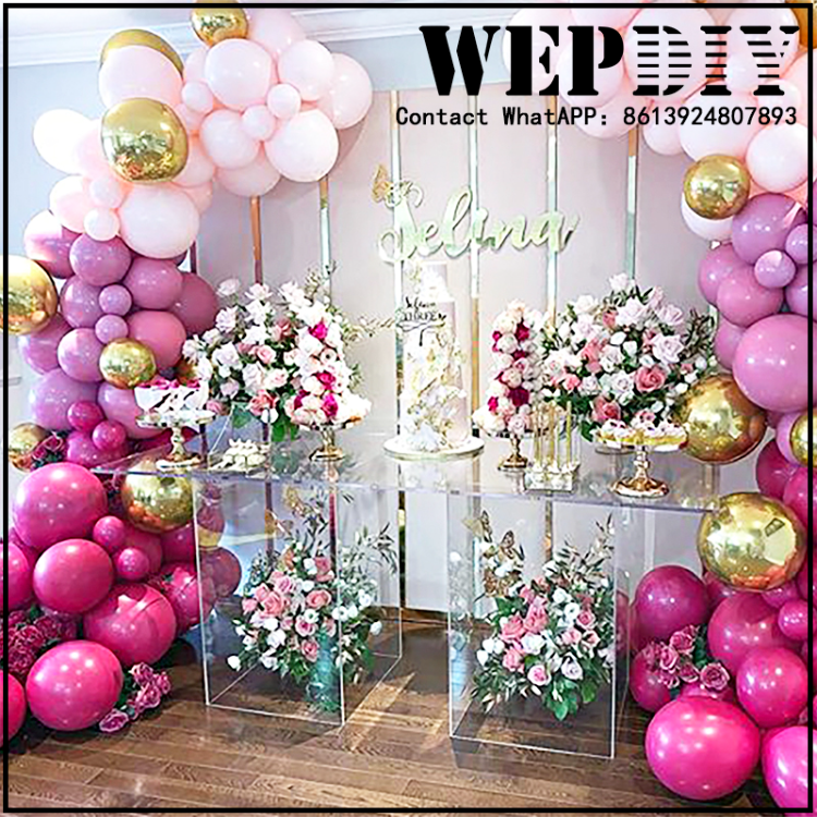 2020 New Birthday Paty Wedding Transparent Acrylic Banquet Table ...