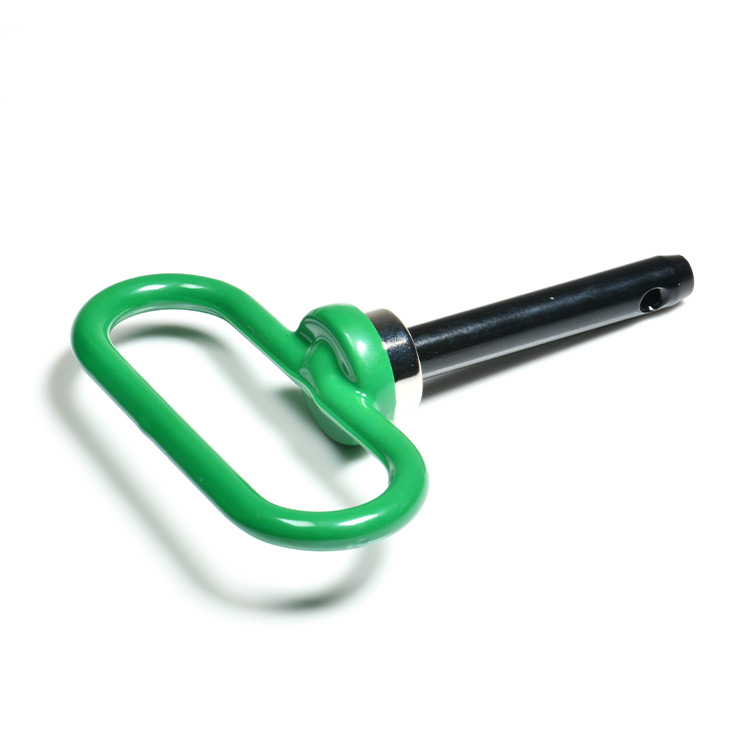 5/8" Galvanized Steel Green Red Plastic Handle Magnetic Trailer Lock Pins Tractor Hitch Pin ...