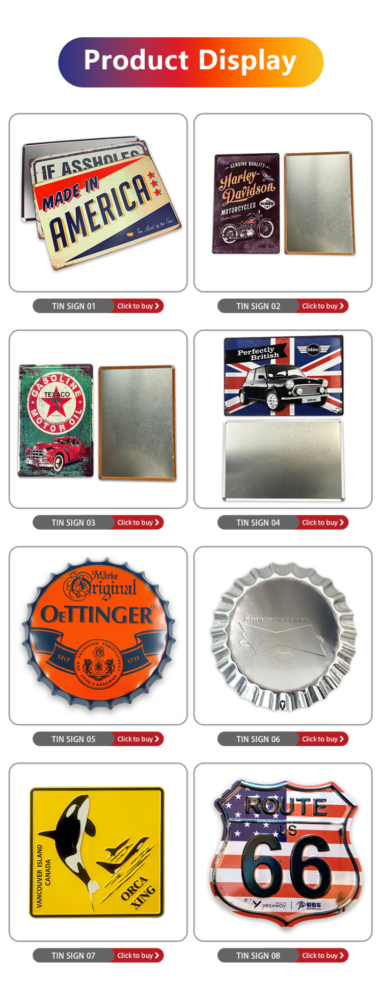 Buy Wholesale China Wholesale Custom Retro Metal Tinplate Sheet ...