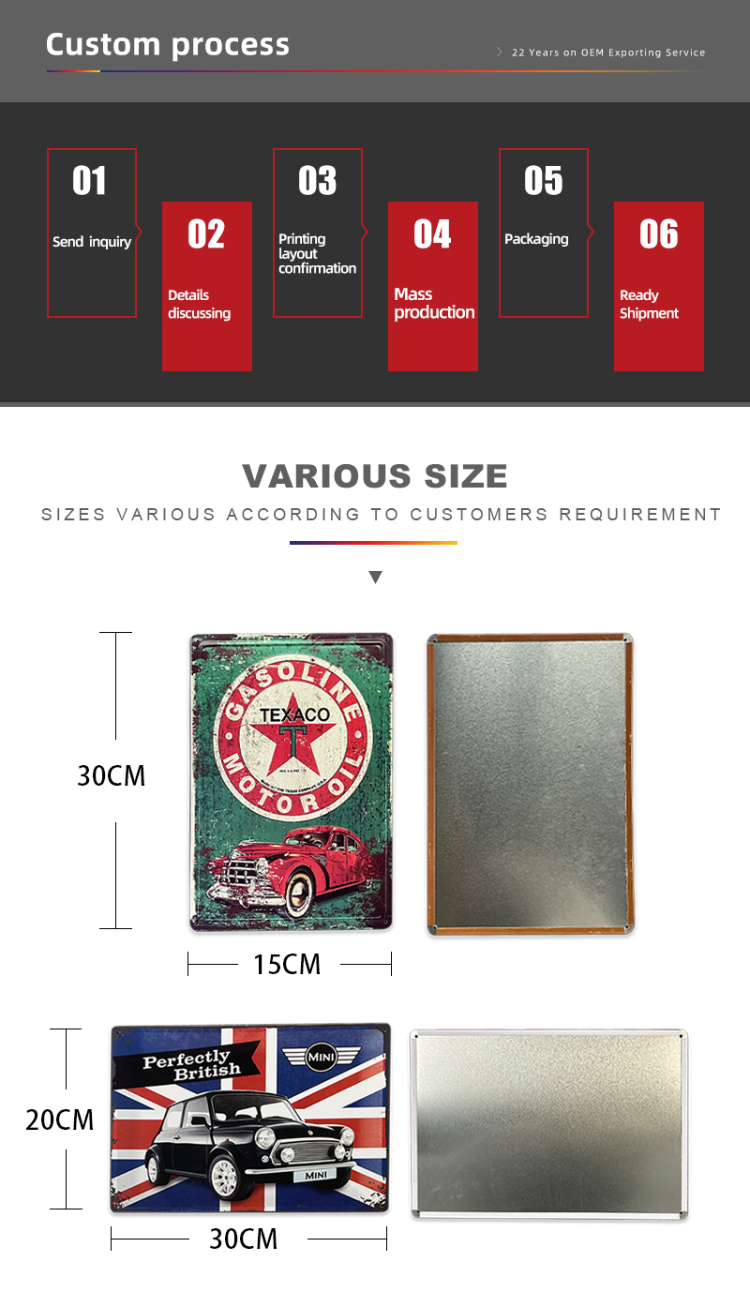 Buy Wholesale China Wholesale Custom Retro Metal Tinplate Sheet ...