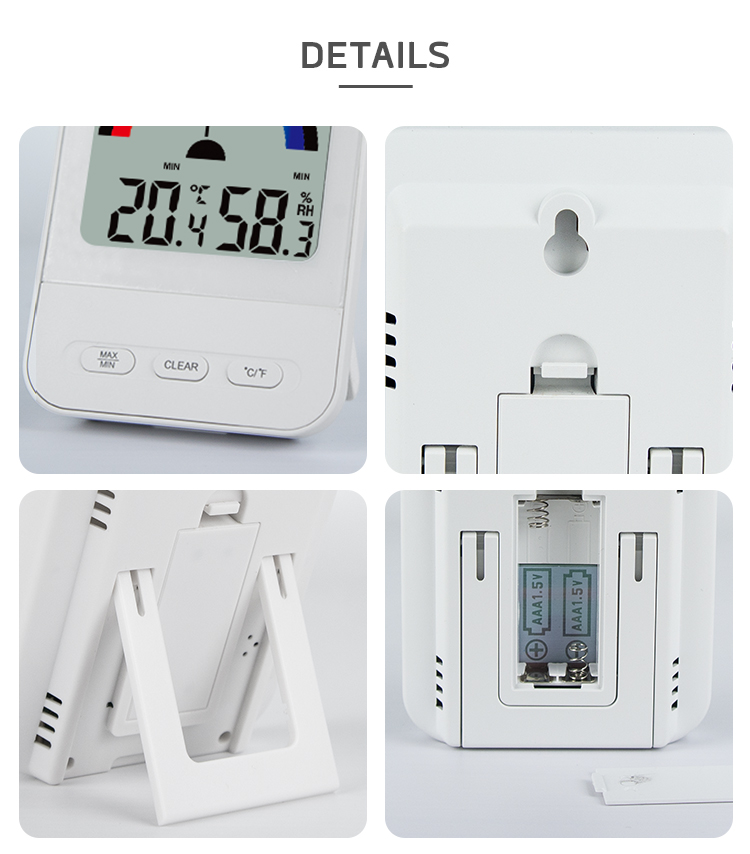 Digital Indoor Temperature And Humidity Gauge Monitor Indicator Room ...