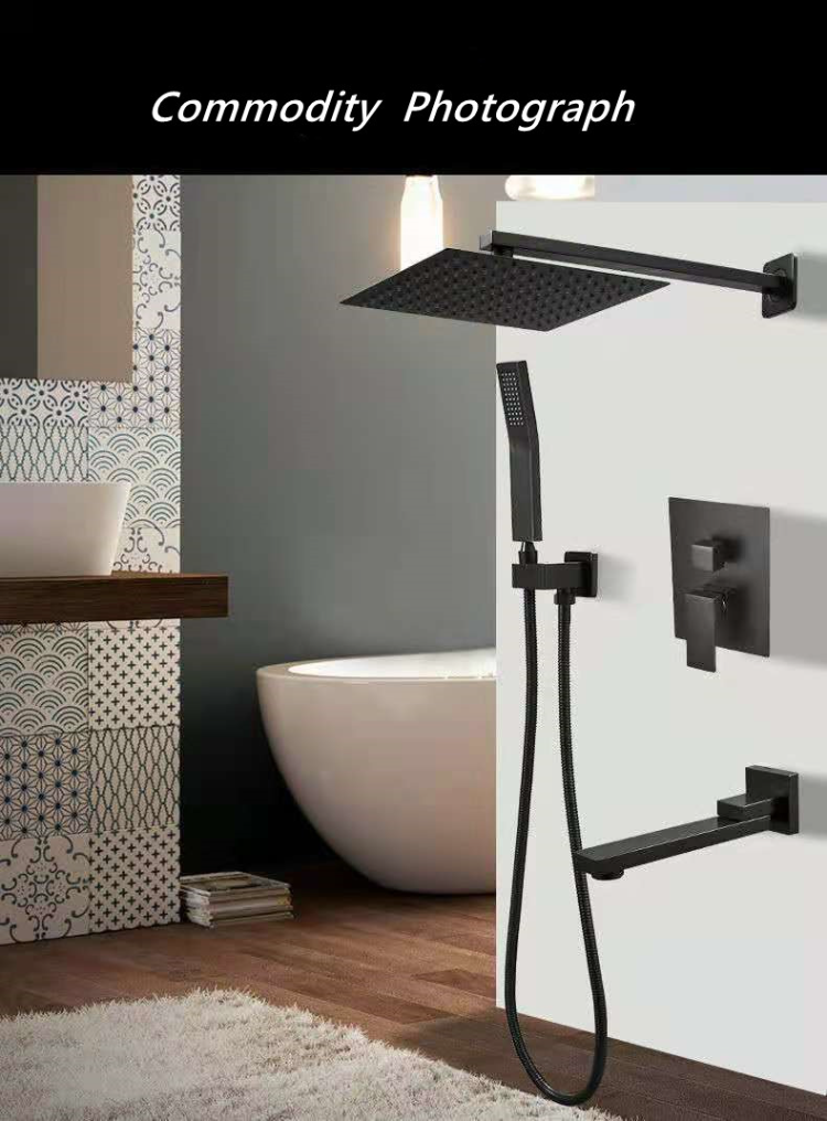 Buy Wholesale China Bathroom Copper Shower Mixer Concealed Square ...