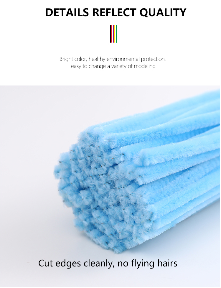 1000pcs Multicolour 3mm Soft Fuzzy Sticks Wire Chenille Stems Craft ...