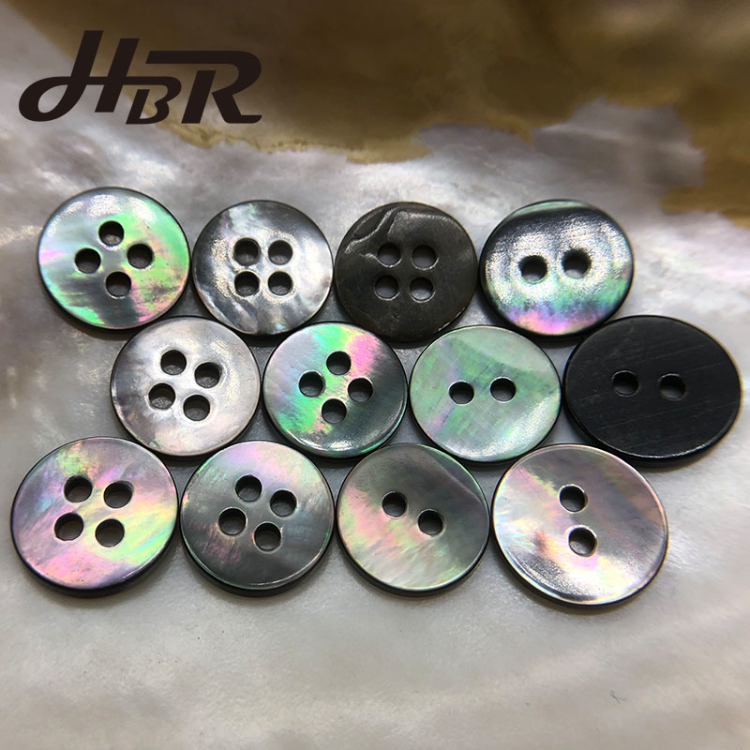 Buy Wholesale China 2 Holes Flat Natural Black Mother Of Pearl Shell ...