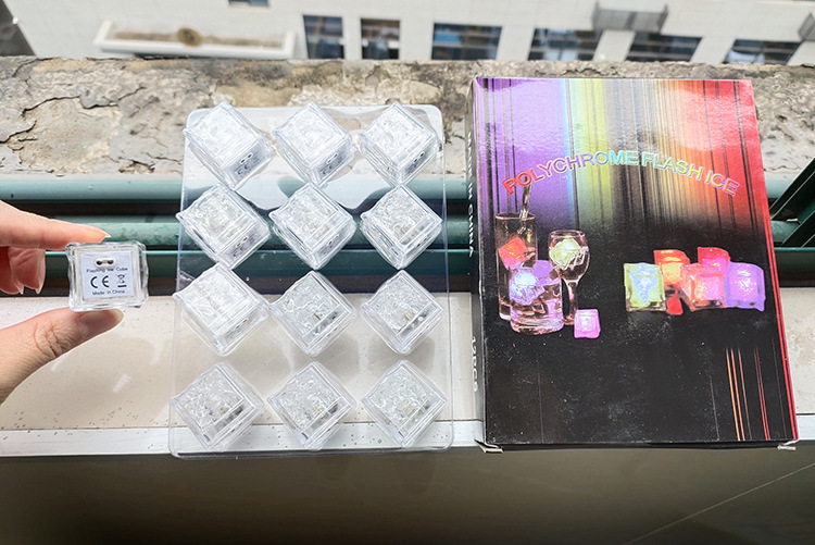 Multi Color Led Glow Ice Cube Fast Slow Flashing Led Light Up Ice Cube ...