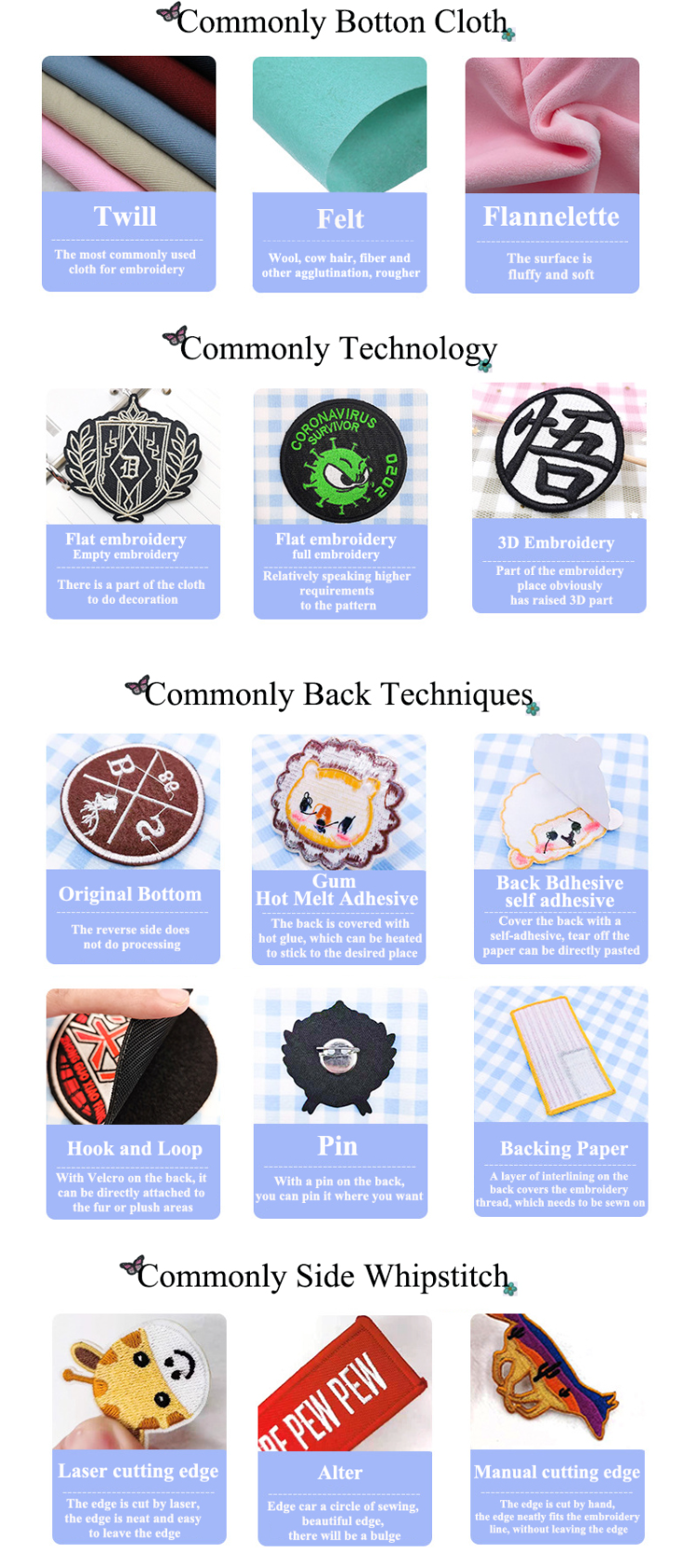 Glow In Dark Embroidery Patches Fluorescent Patterns For Nighttime ...