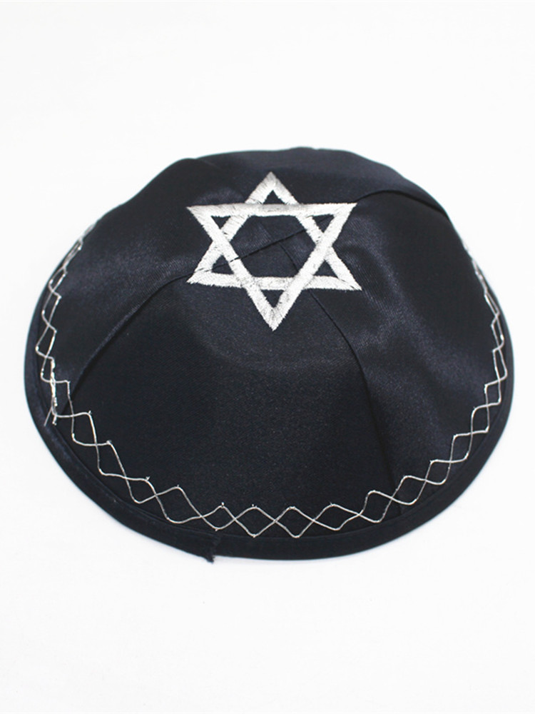 Jewish Kippah Hat Stain Yarmulke Kipot Star Of David Satin Kippot ...