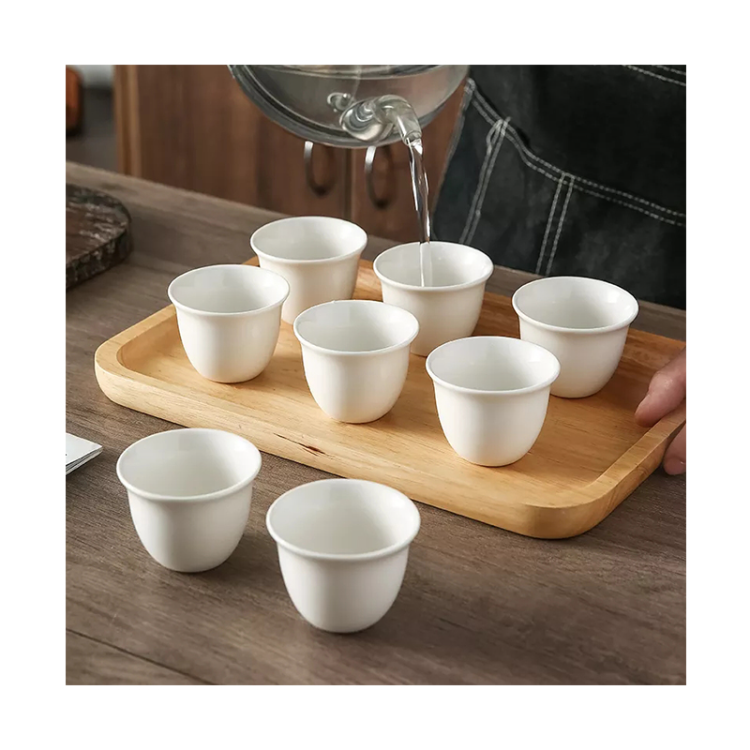 Buy Wholesale China Japanese White Custom Ceramic Small Tea Cup Set ...
