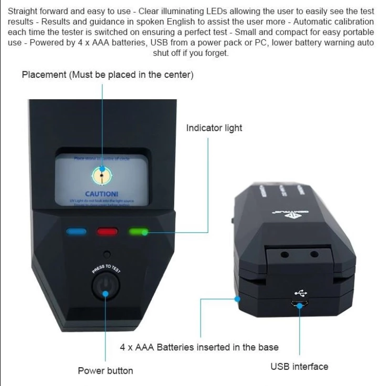 Buy Wholesale China Diamond Tester Jewelry Tools Selector Black Finish ...