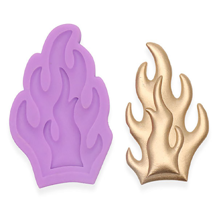 Silicone Flame Shape Chocolate Candy Decorative Fondant Molds For Diy ...