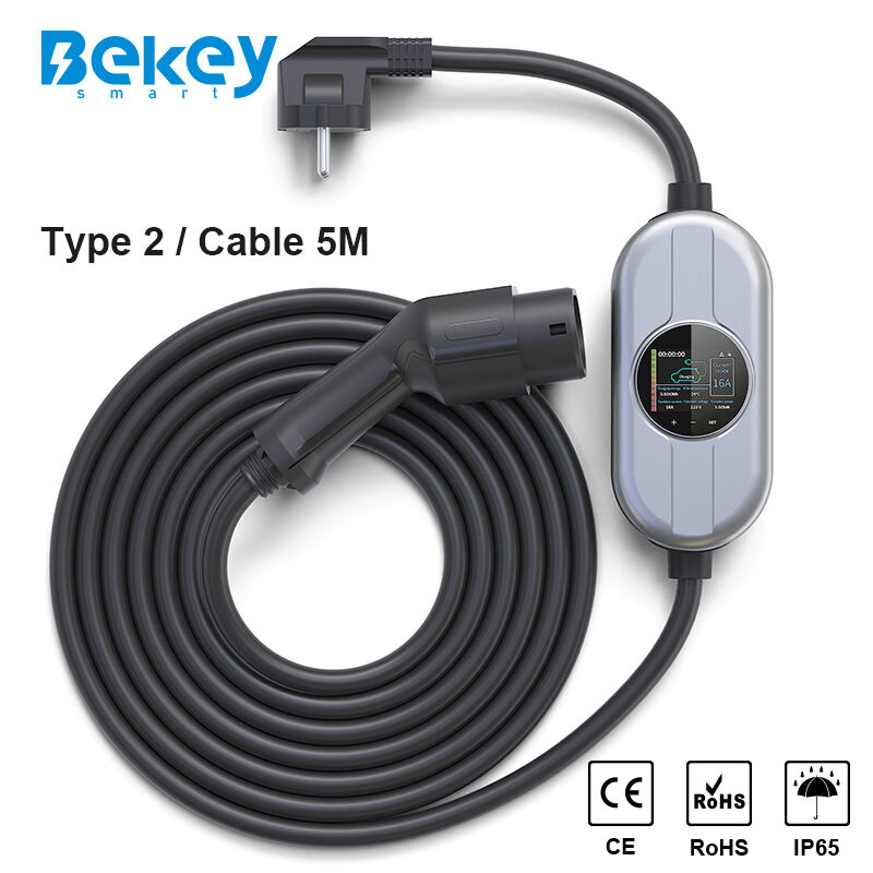 Buy Wholesale China Type 2 Portable Ev Charger Eu 2 Pin 5m Charging ...