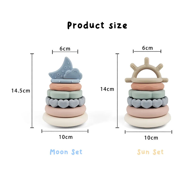 Food Grade The First Year Early Learning Toy Stacking Ring Silicone ...