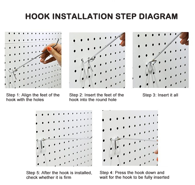 Buy Wholesale China Kainice Pegboard Accessories Retail Display Gondola U-shaped Looped Hooks ...