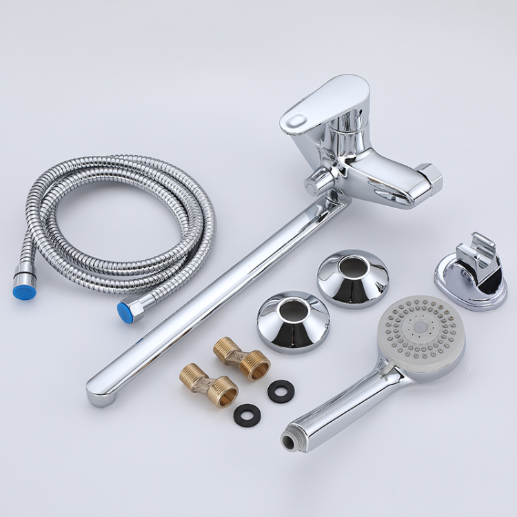 Bathroom Accessories Brass Shower Faucet Set Long Neck Shower Mixer Tap ...