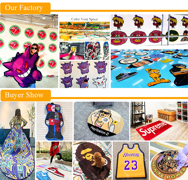 Custom Carpet Cute Shape Design Logo Rug Character Anime Handmade Die ...