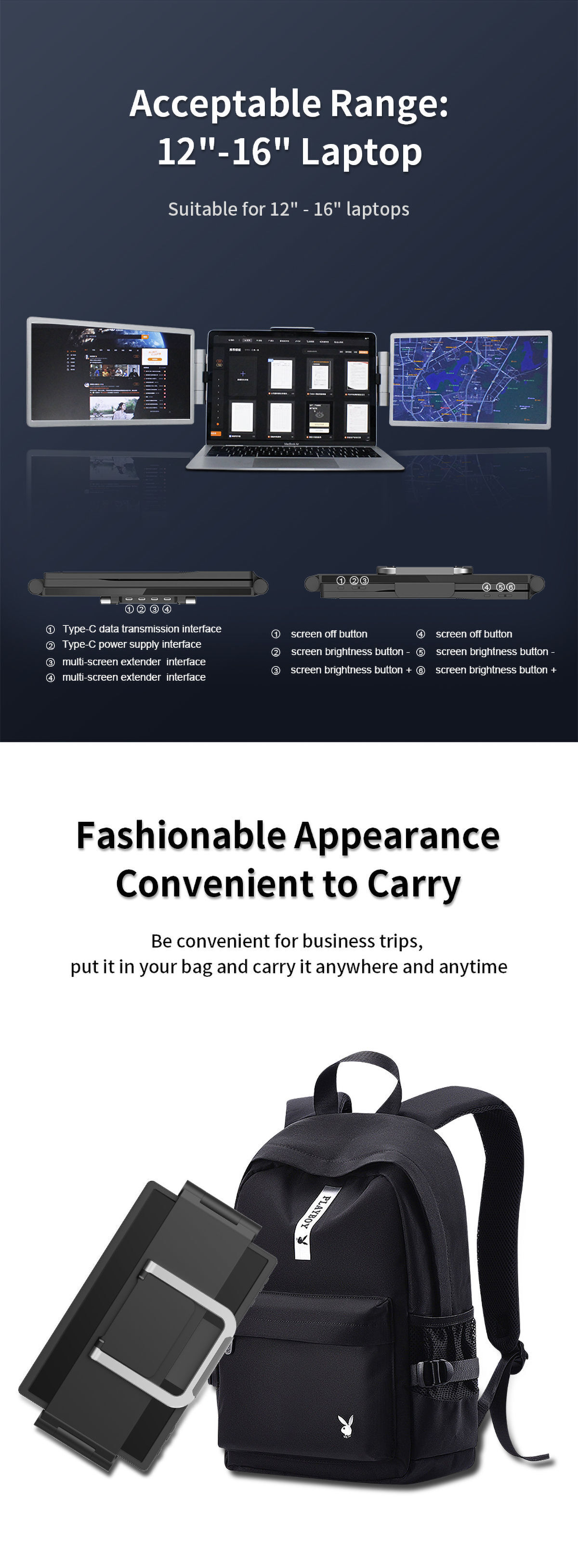 Buy Wholesale China Nello 1080p Resolution Portable Monitor Fhd Hdr 12 ...