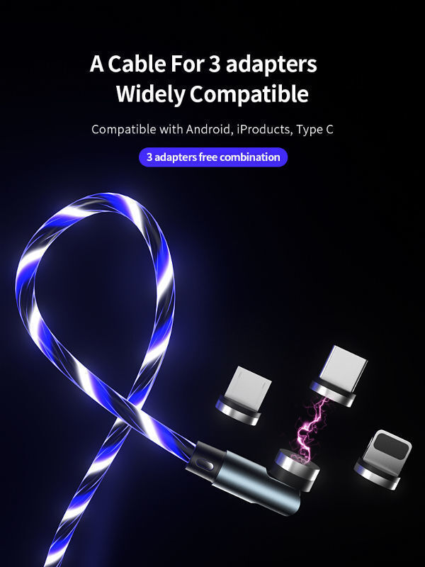 Buy Wholesale China Supplier Detachable Magnetic Data Cables 3a Light 3 ...